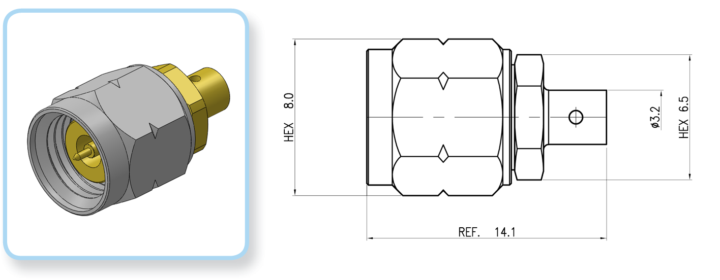 RF Cable Connector - 2.40mm Coaxial Connectors by ISOTEC